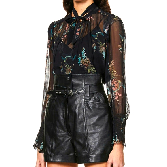 All Saints | Tops | Allsaints Lara Melisma Chiffon Top In White | Poshmark